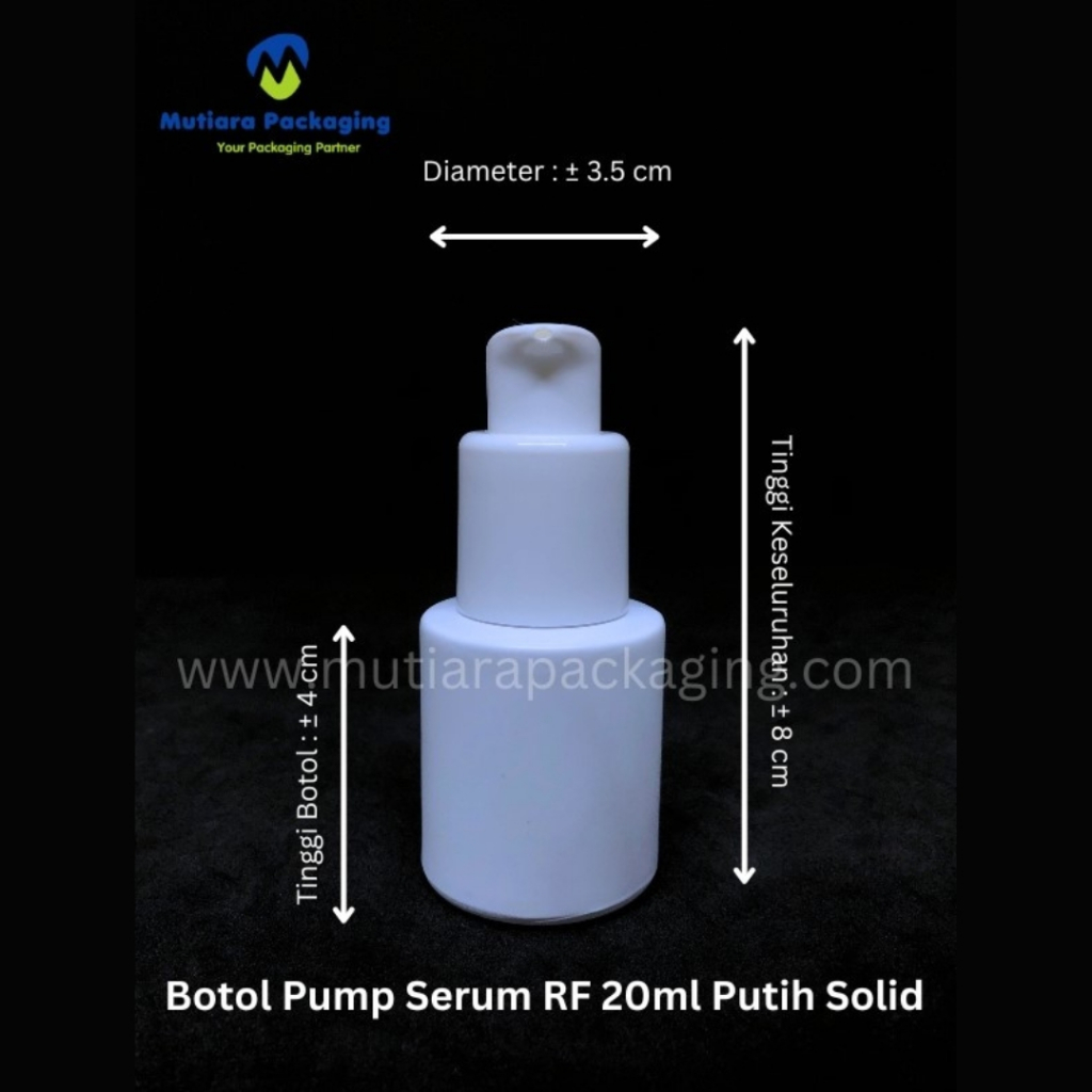 Jual Botol Pump Serum RF Putih Solid 20ml | Shopee Indonesia