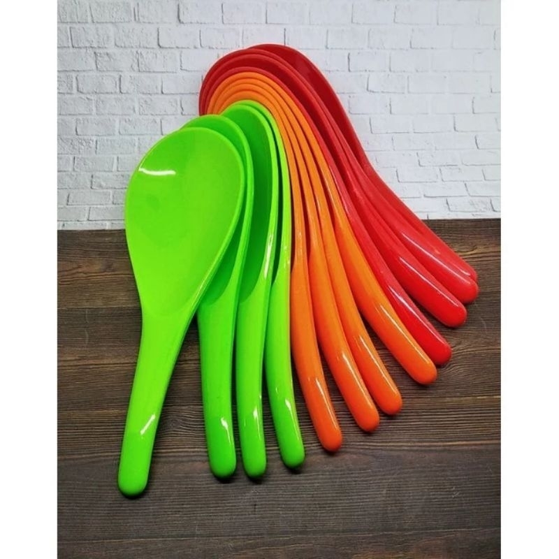 Jual Centong Nasi Sayur Plastik Melamin Lucky Points /Sendok Lauk Warna ...
