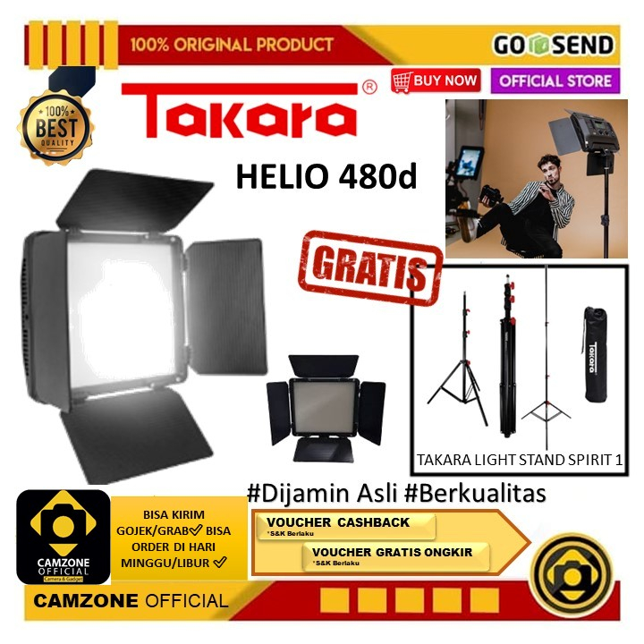 Jual Takara HELIO 480D LED Lighting Studio Video Light - paket takara ...