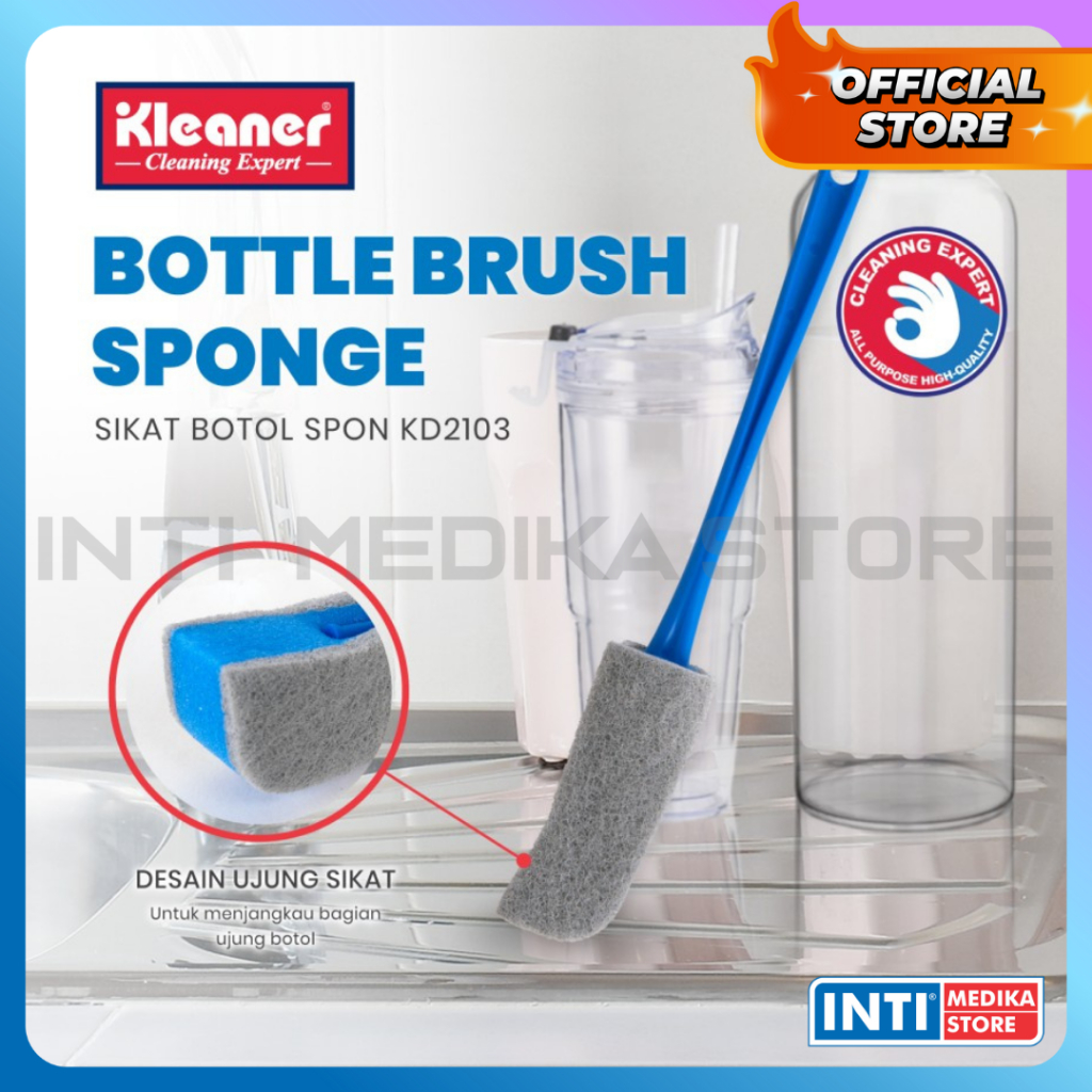 Jual KLEANER - Sikat Cuci Botol Sponge | Spons Busa Pembersih Gelas ...