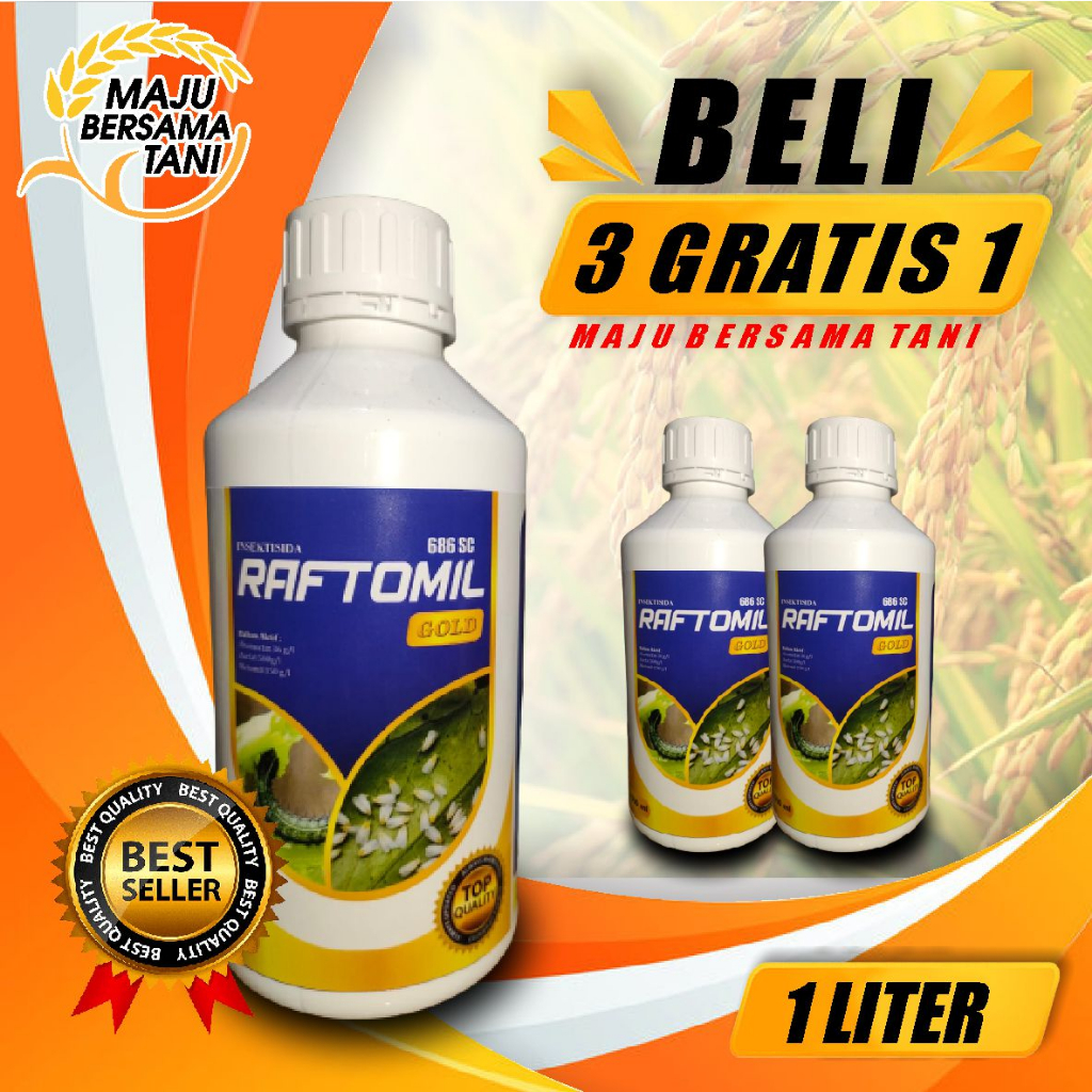 Jual RAFTOMIL GOLD 686SC 1liter INSEKTISIDA ABAMECTIN ASEFAT METOMIL ...
