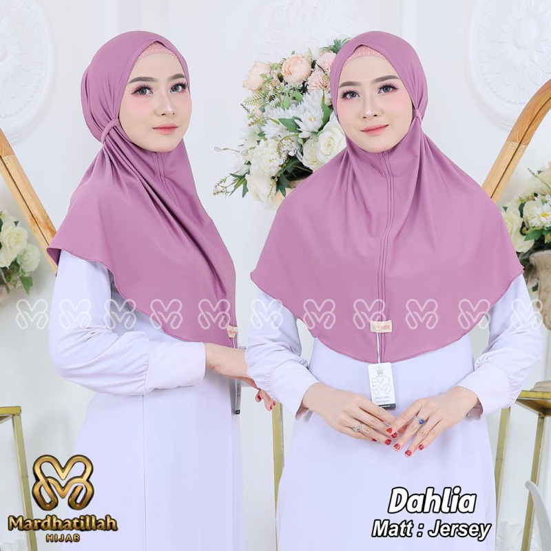 Jual Maryam tali Dahlia jilbab jersey by mardhatillah hijab | Shopee Indonesia