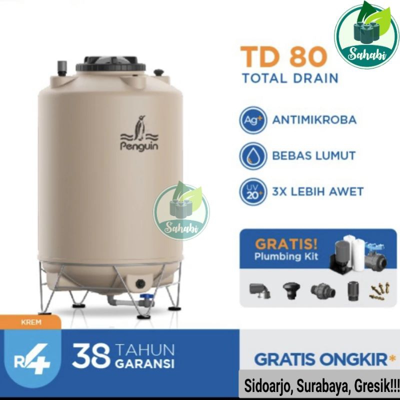 Jual Tandon Air / Toren Air / Tangki Air Penguin TD 80 / 800 Liter Anti ...