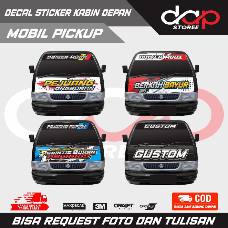 Jual DECAL STICKER KABIN DEPAN FUTURA, T120SS, L300, NEW CARRY, CARRY1 ...