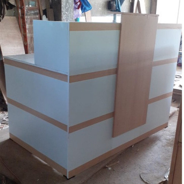 Jual MEJA KASIR MINIMALIS / MEJA RESEPSIONIS MDF / MEJA TOKO LAUNDRY ...