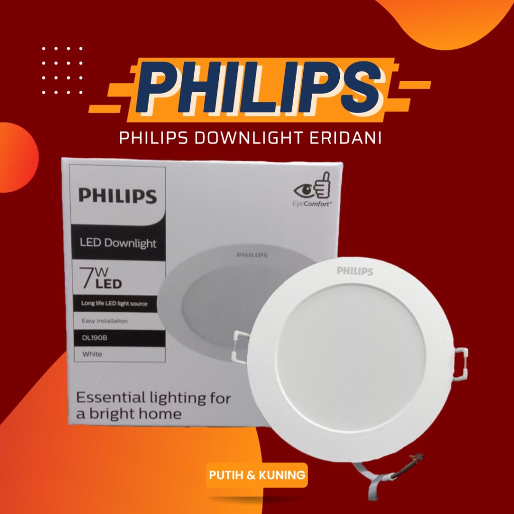 Jual Lampu Downlight LED Philips Eridani DL190B G2 7W 7 W 7 Watt 7Watt Cahaya Putih / Cahaya ...