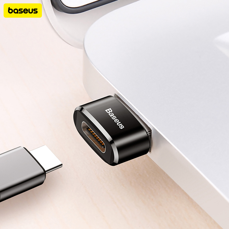 Jual BASEUS OTG Mini Type-C female to USB male adapter converter-CAAOTG-01 | Shopee Indonesia