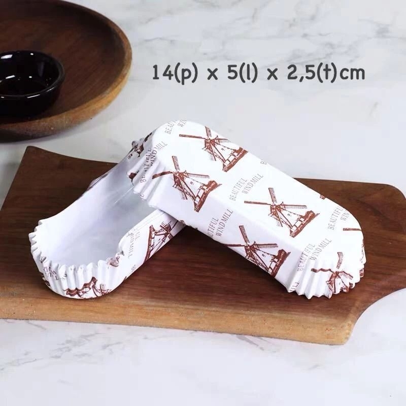 Jual 50pcs BREAD CASE OVAL BULAT MOTIF CANTIK/ PAPER CASE ROTI/ ALAS ...