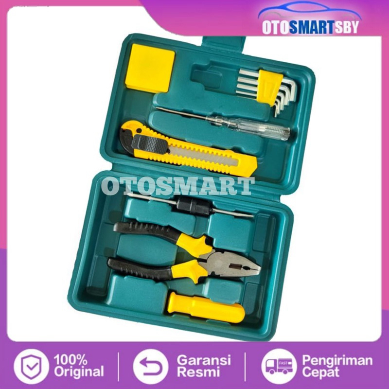 Jual Repairing Tools Box Tool Kit 11PCS Obeng Tang kunci Mobil Car ...