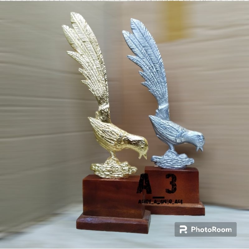 Jual Piala/ Trophy logam anti pecah motif murai sujud simple elegan ...