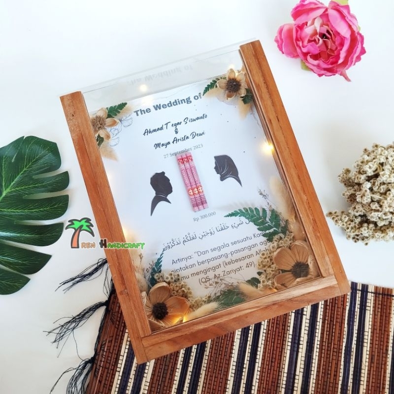 Jual ARENHANDICRAFT Bingkai mahar rustic (bisa custome) | Shopee Indonesia