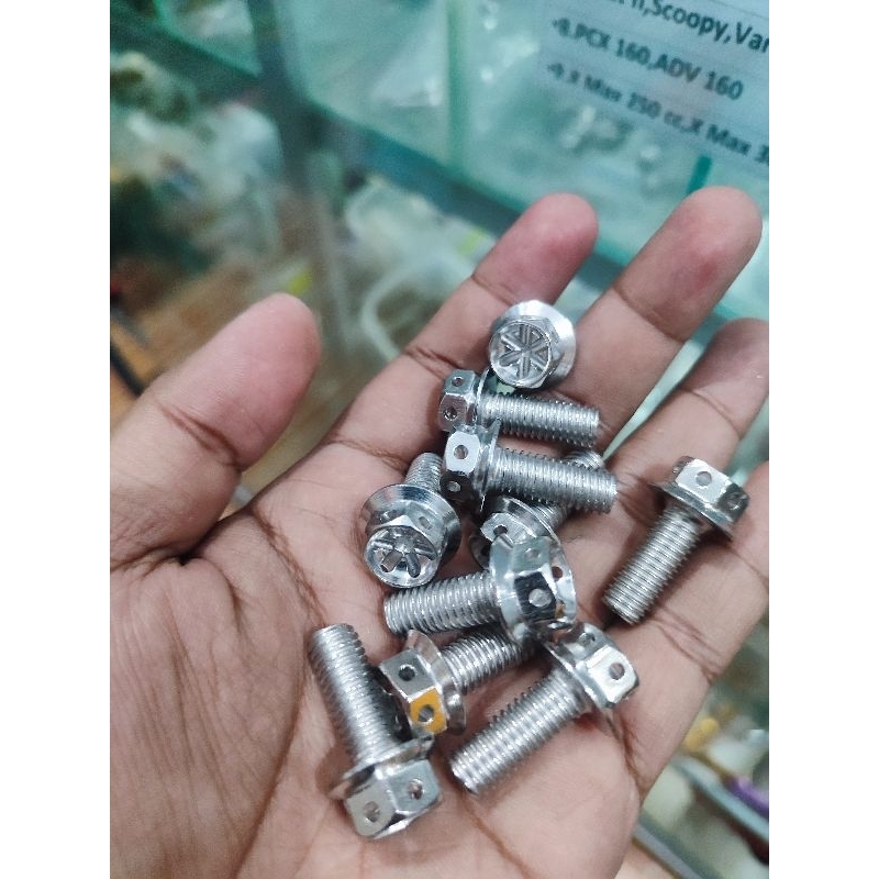 Jual baut probolt stainles chrome 8x20 drat 12 panjang 2cm heng ...