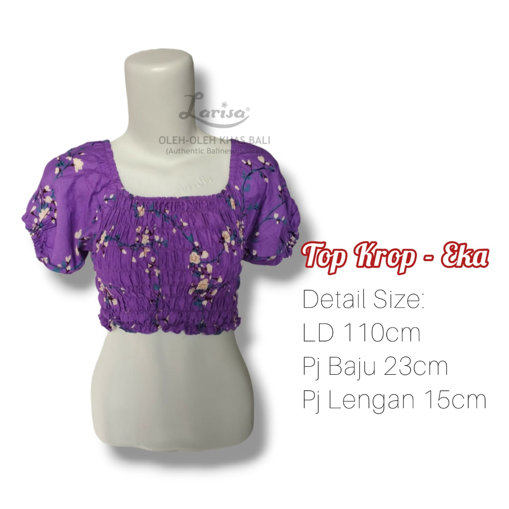 Jual Top Krop Kerut - Eka | Shopee Indonesia