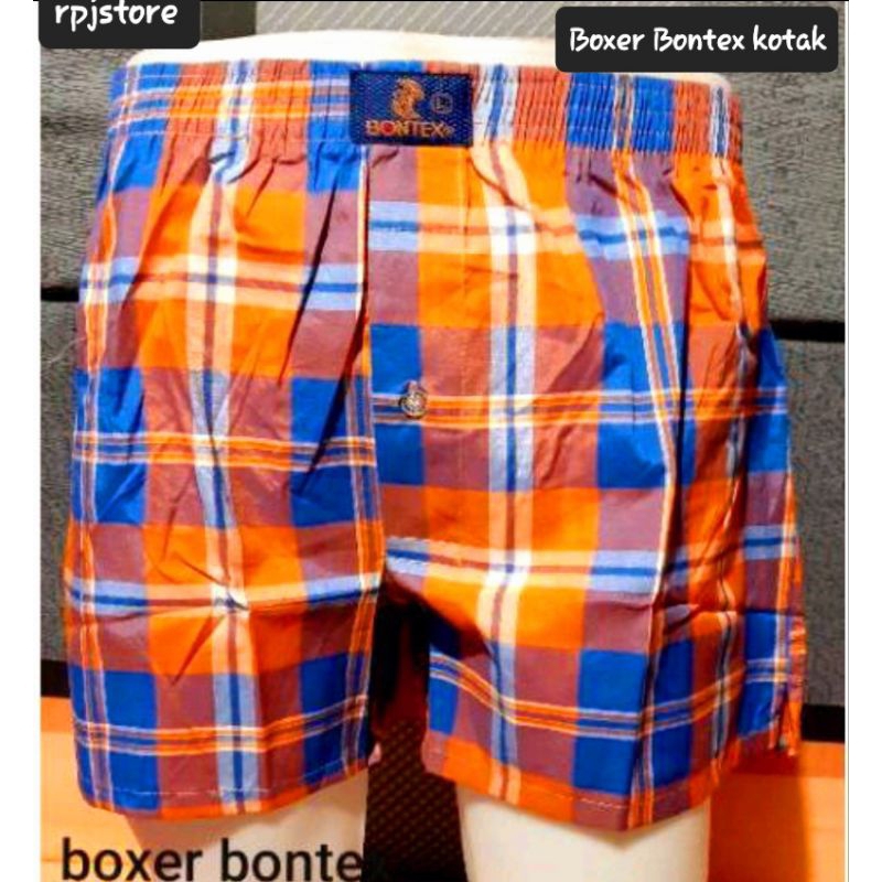 Jual BOXER BONTEK MOTIF KOTAK KOTAK WARNA | Shopee Indonesia