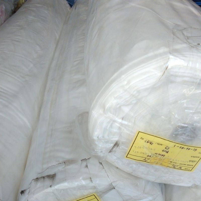 Jual kain katun polymicro putih polos gret B kiloan bagus | Shopee ...