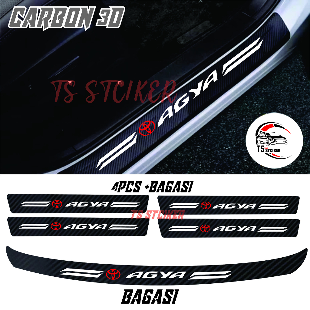 Jual Stiker Sticker gr sport Karbon 3d pelindung pijakan pintu mobil ...