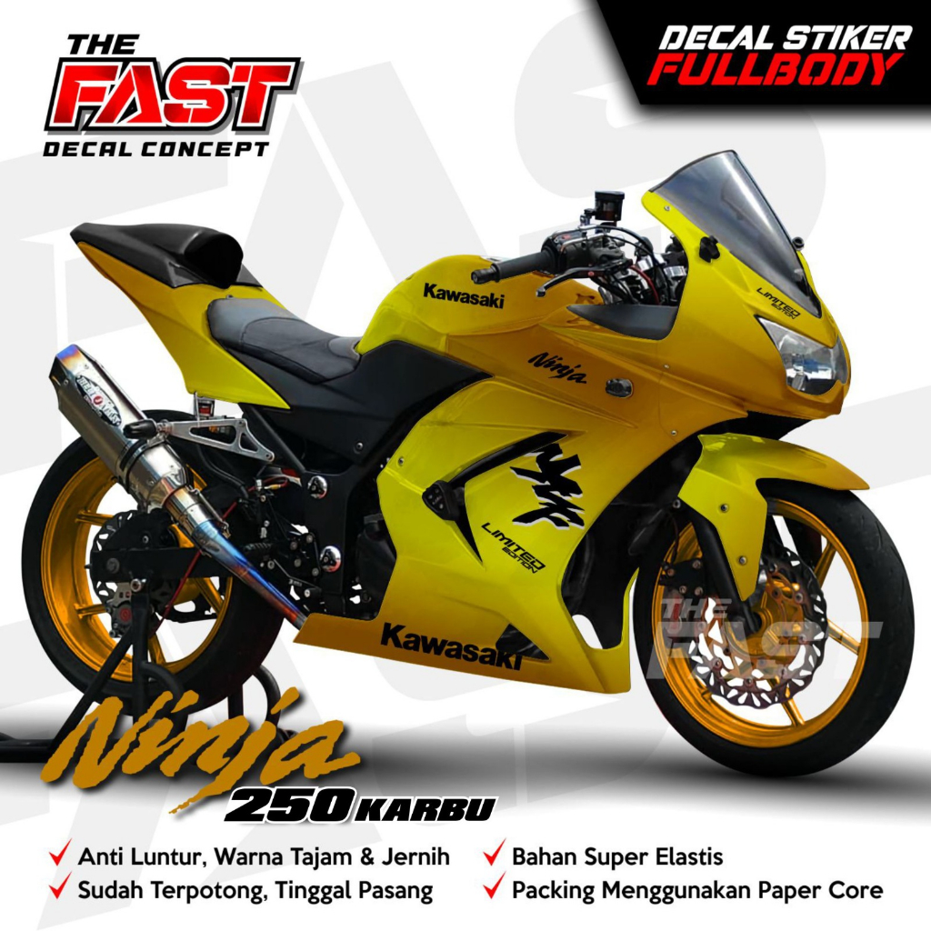 Jual DECAL VARIASI FULLBODY NINJA 250 KARBU DECAL VARIASI STIKER ...