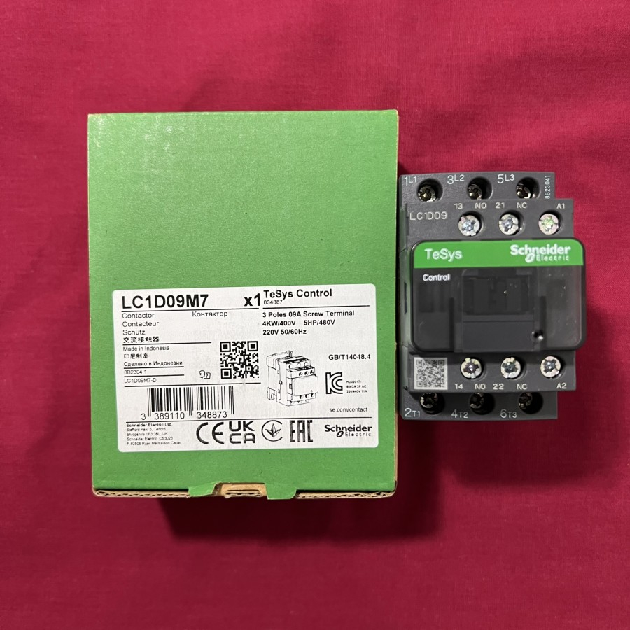 Jual LC1D09M7 Kontaktor Contactor 25A 4kW 3P 220V ORIGINAL Schneider | Shopee Indonesia