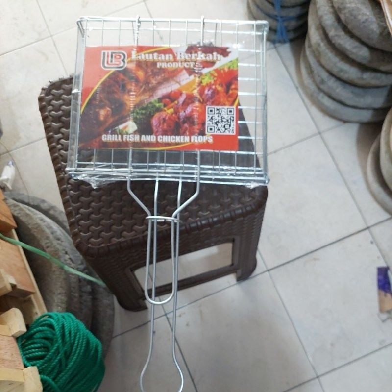 Jual alat bakar panggang ikan atau ayam still/ jepit ikan atau ayam ...