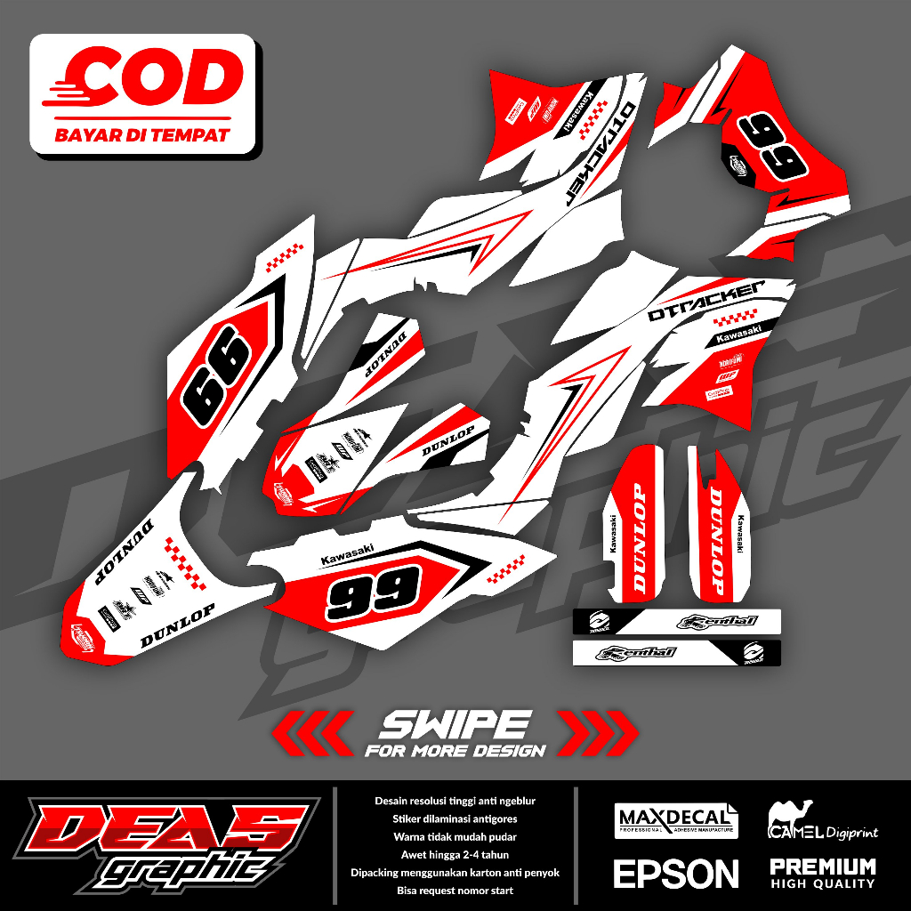 Jual Decal Kawasaki Dtracker grafis 003 - STIKER DECAL - FULLBODY ...