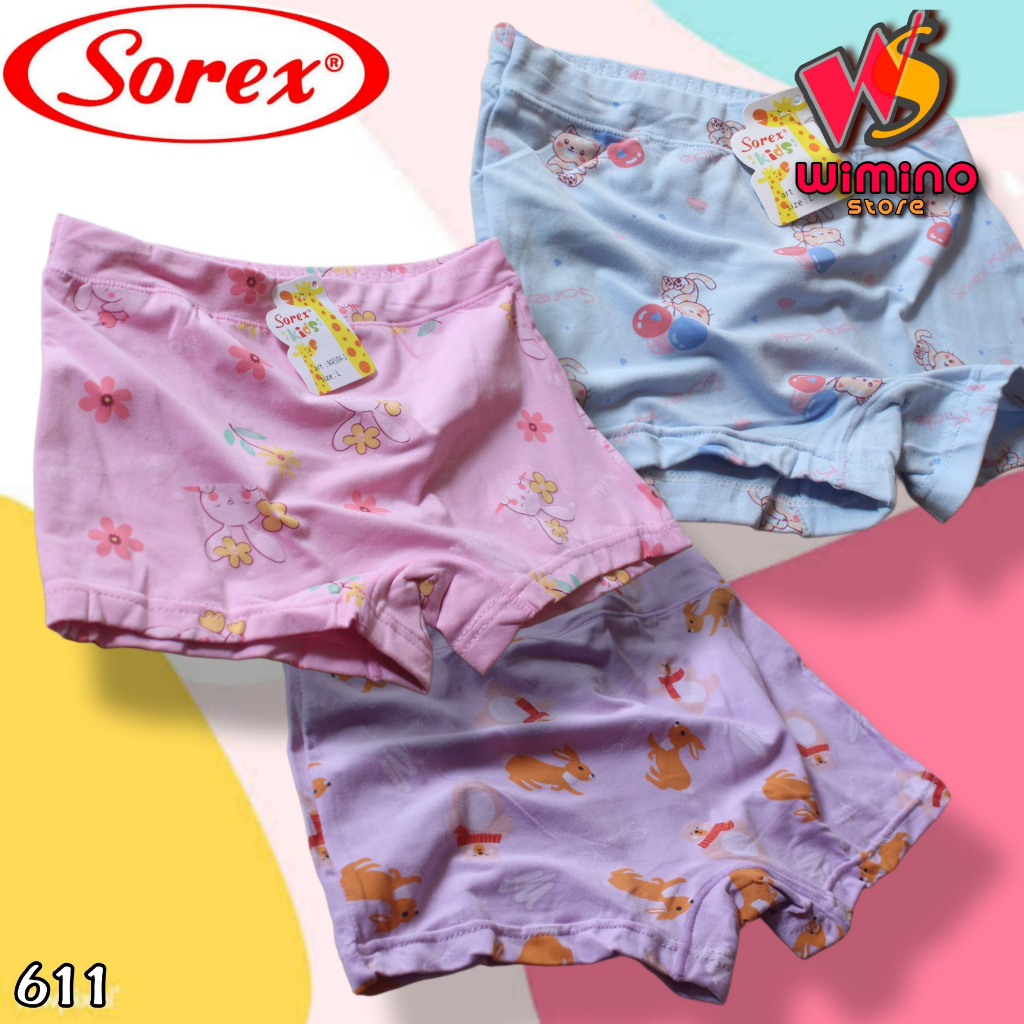 Jual DL611 CELANA DALAM BOXER ANAK PEREMPUAN SOREX USIA 2 SAMPAI 9 TAHUN ( HARGA SATUAN ...