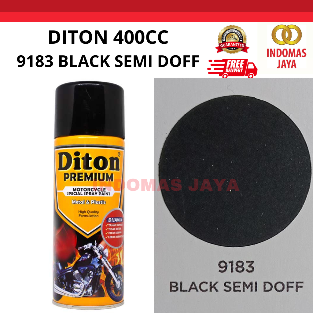 Jual Pilok Diton Premium black semi doff 9183 400cc pilox hitam semi ...