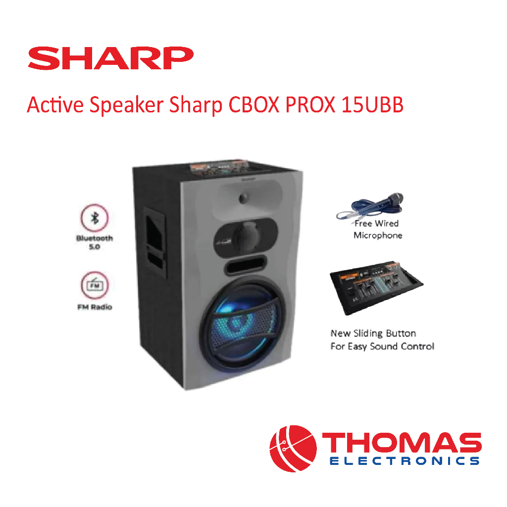 Jual Active Speaker Sharp CBOX PROX15UBB PROX 15 UBB 15 Inch Bluetooth ...