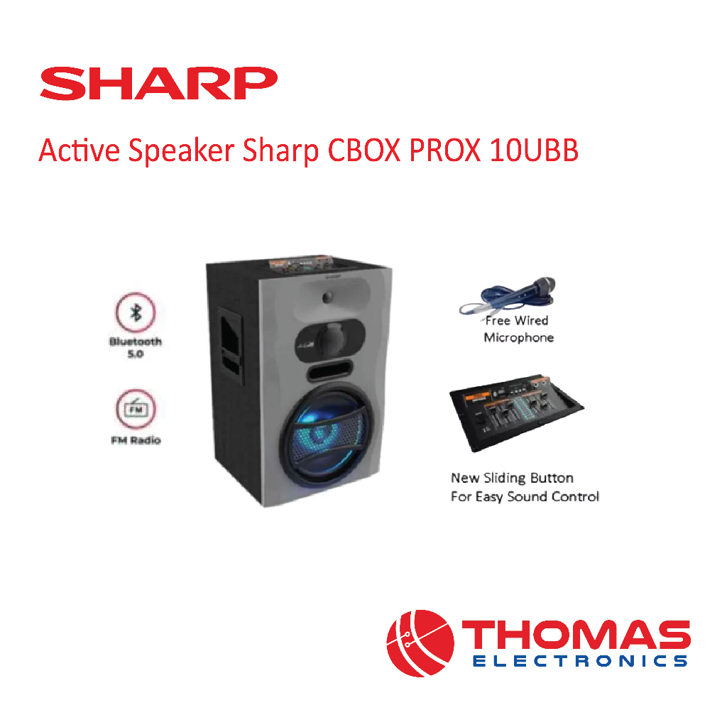 Jual Active Speaker Sharp CBOX PROX10UBB PROX 10 UBB 10 Inch Bluetooth ...