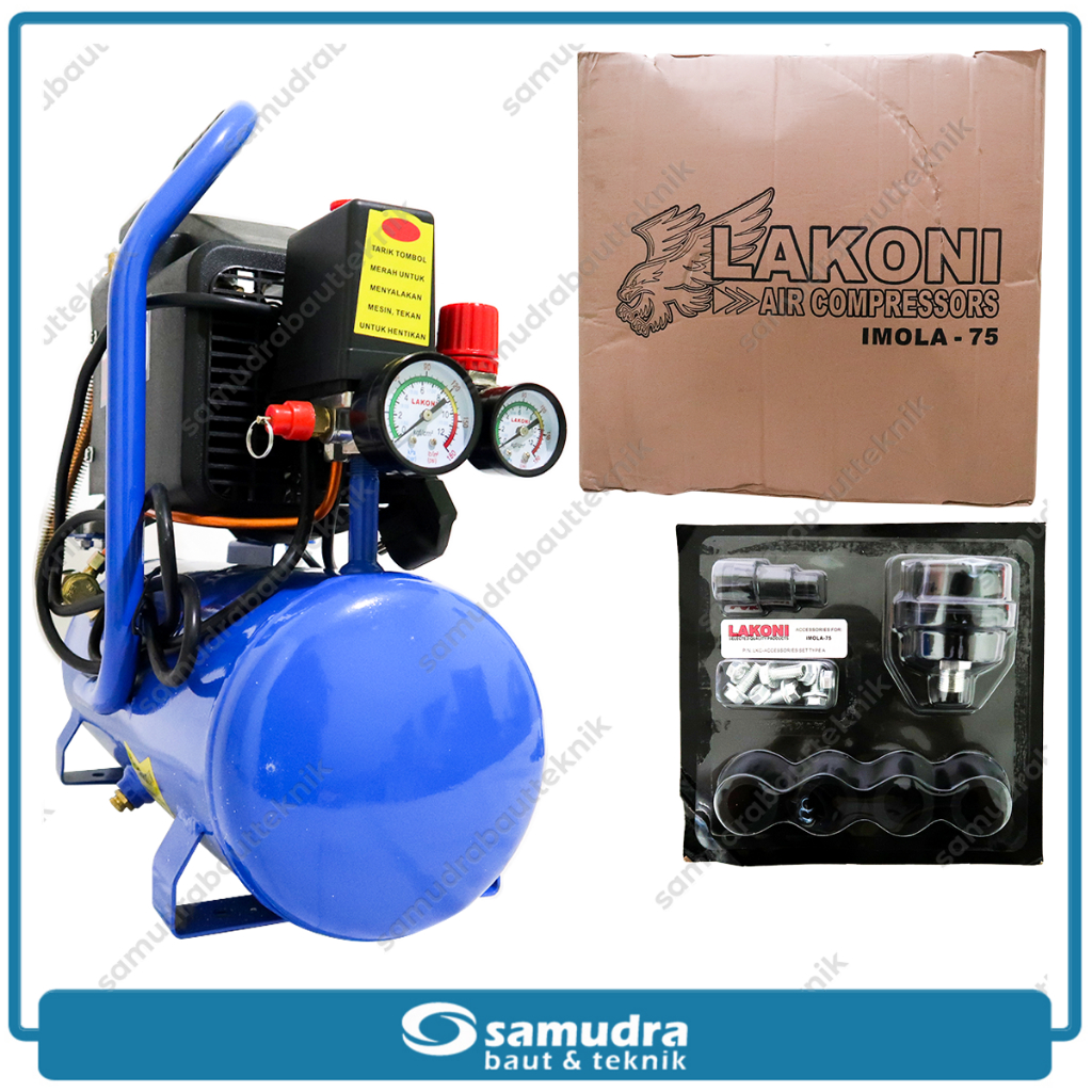 Jual KOMPRESOR UDARA ANGIN LAKONI IMOLA 75 AIR COMPRESSOR PORTABLE 0,75 ...
