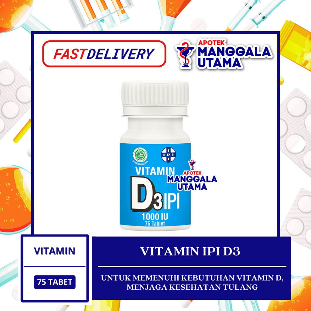Jual VITAMIN IPI D3 PER BOTOL ISI 70 TAB | Shopee Indonesia