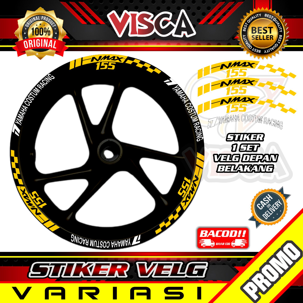 Jual Stiker Velg List Velg Motor Stiker Velg Nmax 155 Racing Flag ...