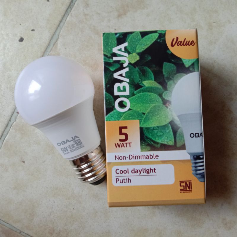 Jual Lampu LED Obaja Value 5 Watt - Lampu LED Obaja Putih Garansi SNI ...