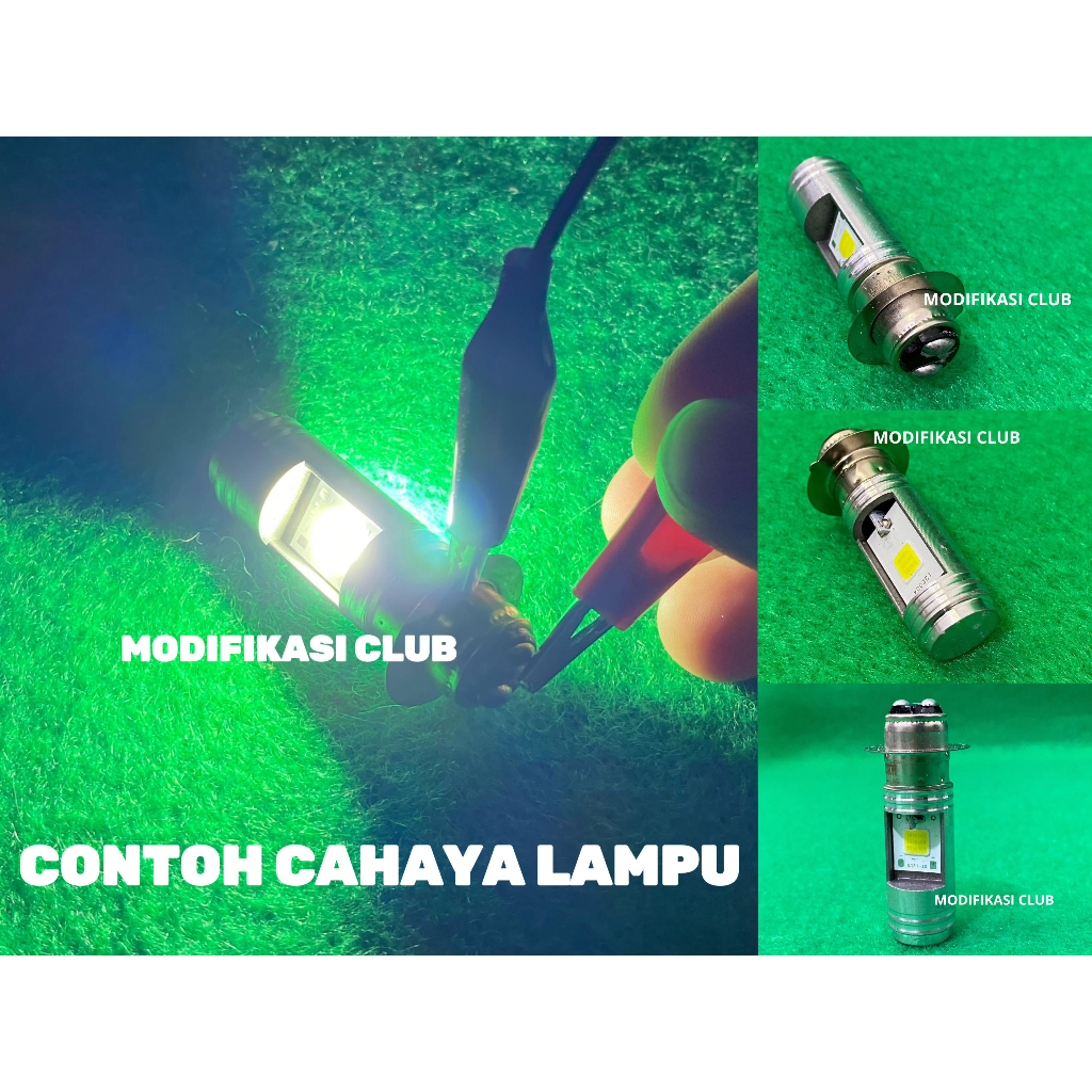 Jual LAMPU DEPAN LED BEBEK ACDC MATIC H6 2 SISI NYALA PUTIH TERANG 12 - 80VOLT 18 WATT METIK ...