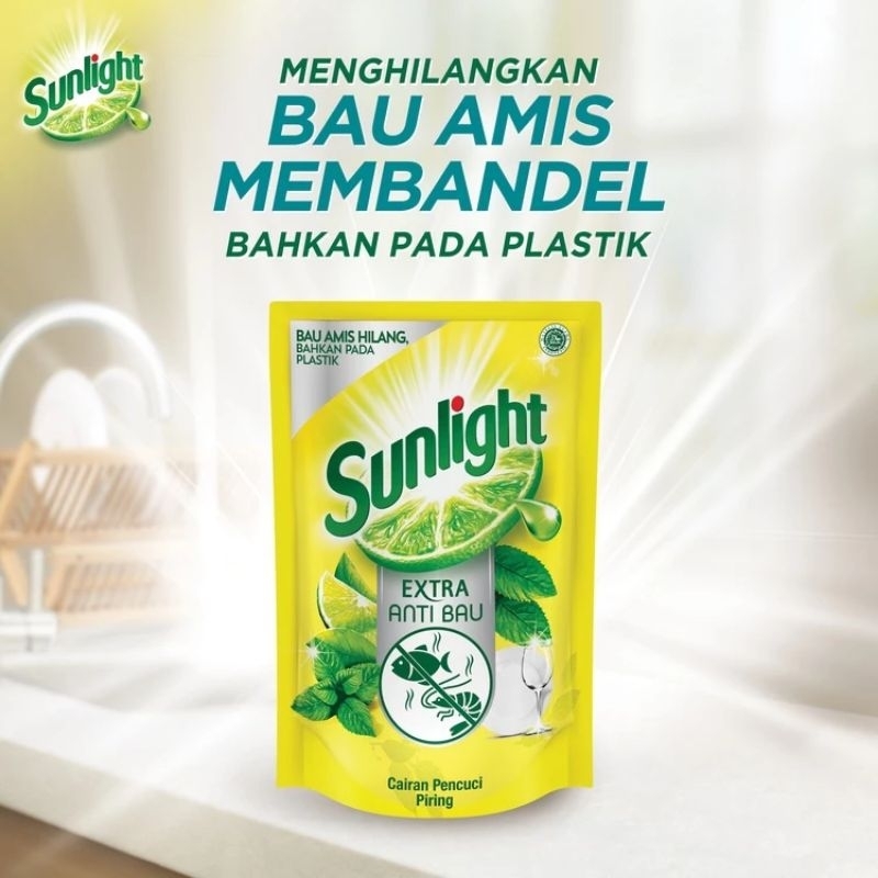 Jual Sunlight Extra Anti Bau Jeruk Nipis & Daun Mint 650ml | Shopee ...