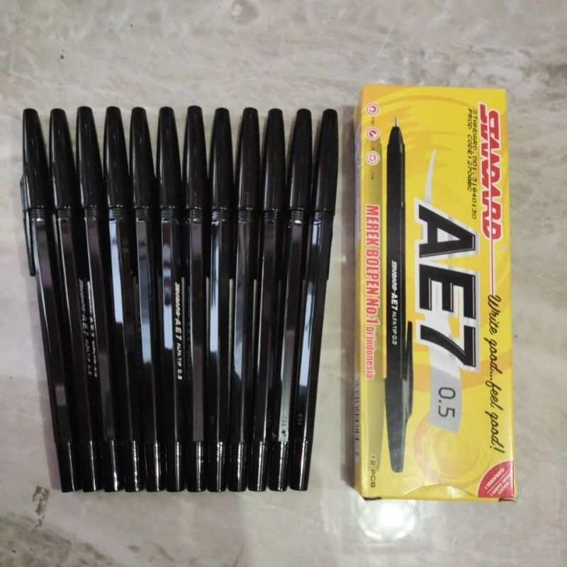 Jual Bolpen standard AE 7 Original 1 pack 12 pcs | Shopee Indonesia