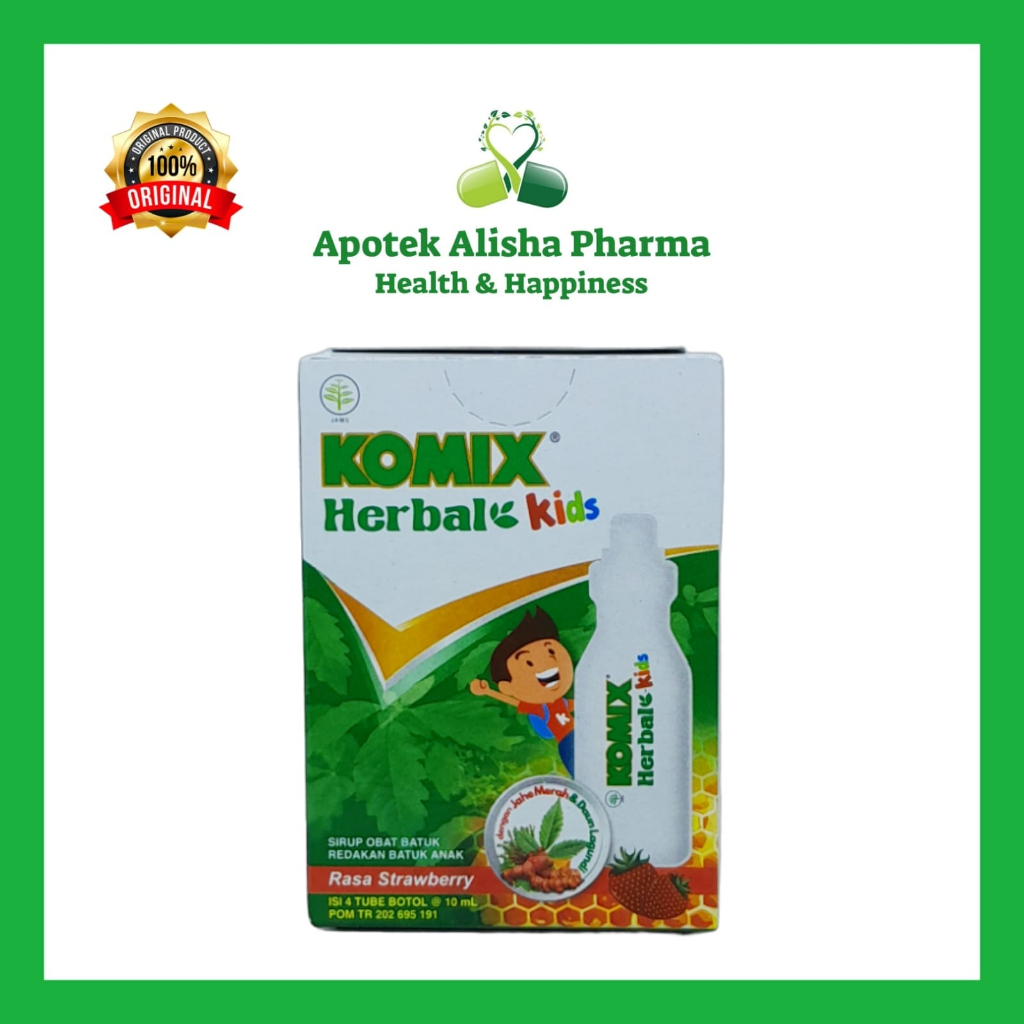 Jual Komix Herbal Kids Tube 10ml Banded ( 5 Box isi 4 Pouch ) Sirup ...