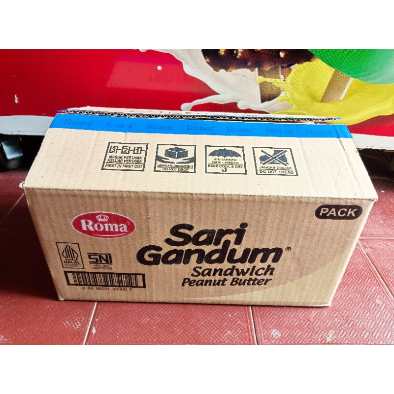 Jual Roma Sari Gandum Sandwich Peanut Butter 108 Gram 1 Dus | Shopee ...