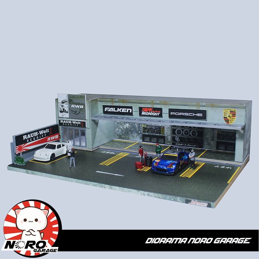 Jual Diorama Car Repair Shop Porsche RWB . Hot Wheels, MiniGT, Tomica ...