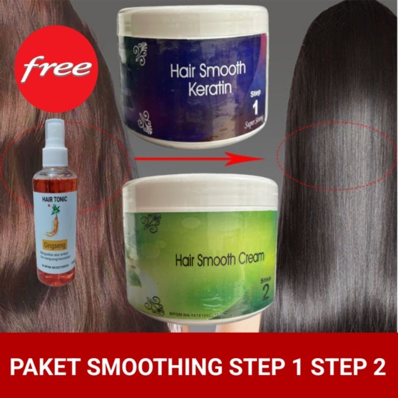 Jual PAKET SMOOTHING STEP 1 STEP 2 DUA BARANG FREE HAIR TONIC | Shopee ...