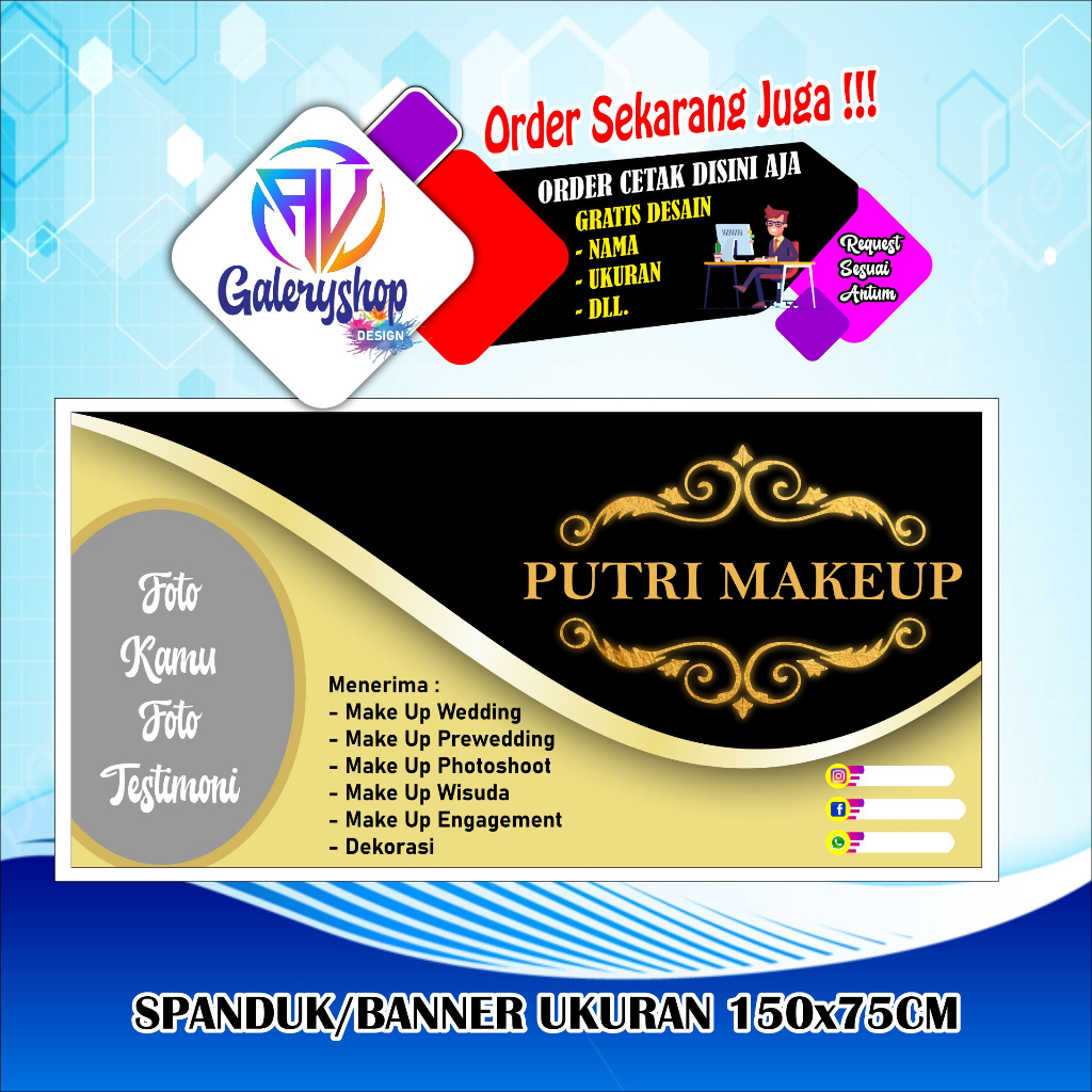 Jual mmt, spanduk,banner,jasa make up,preweding dll. kekinian,keren dll ...