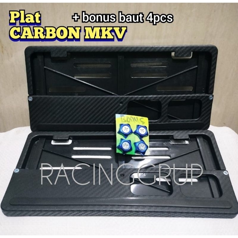 Jual bingkai plat carbon motor / dudukan plat motor nomor carbon plus ...
