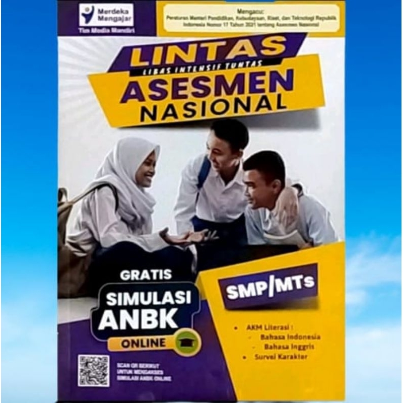 Jual ORI buku teks lintas asesmen nasional AKM literasi simulasi ANBK untuk SMP/Mts penerbit ...