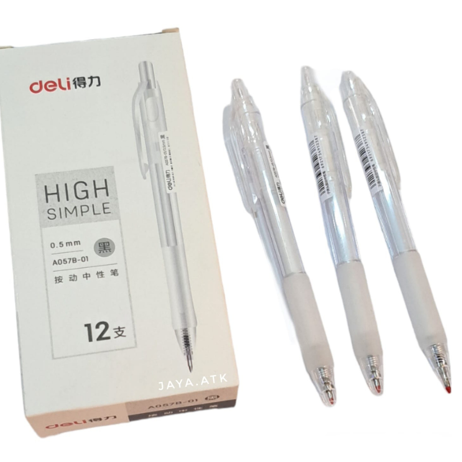Jual PULPEN GEL CETREK DELI A057B-01 0.5 MM TINTA HITAM BODY ...