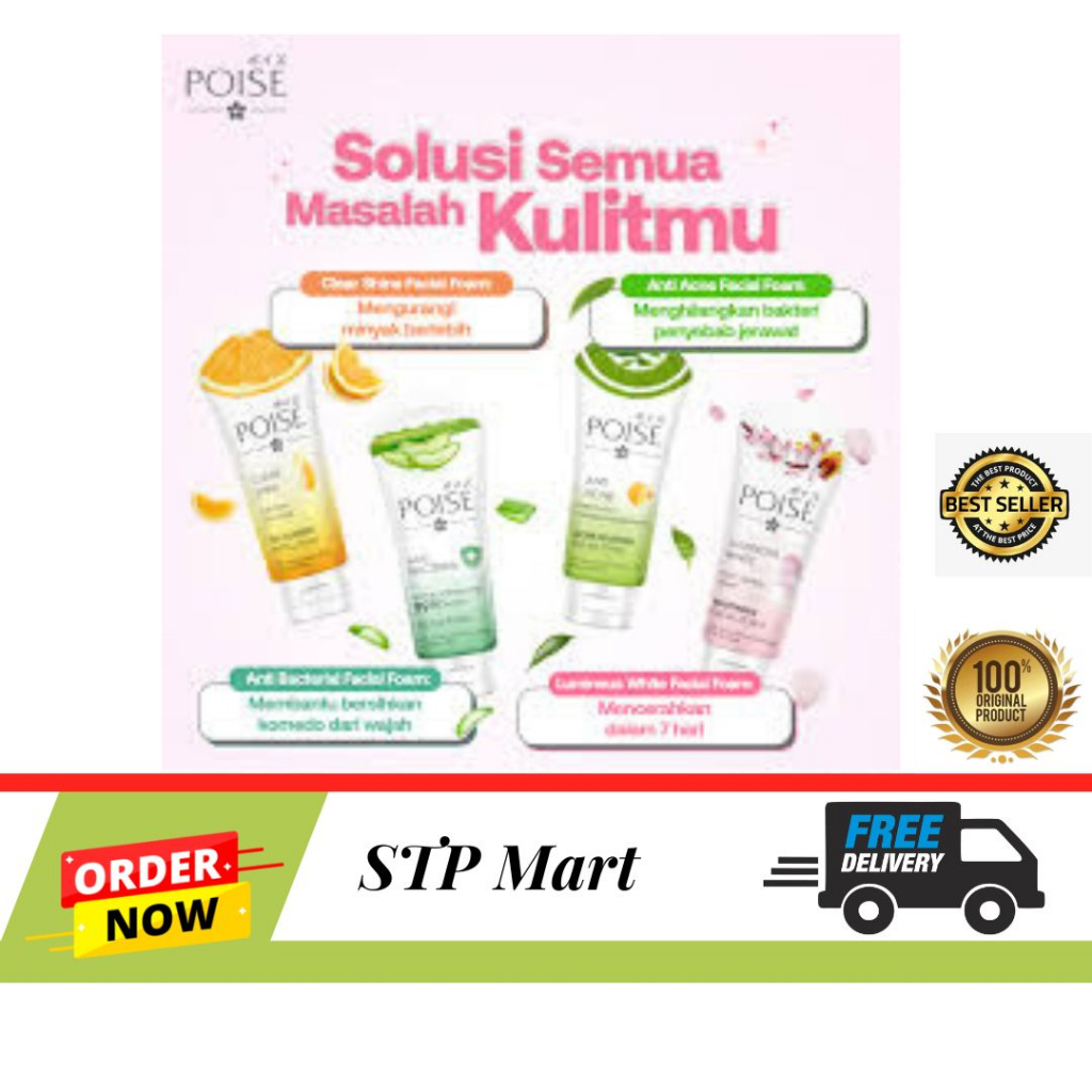 Jual POISE FACIAL FOAM TUBE 100g // SABUN CUCI MUKA POISE | Shopee ...