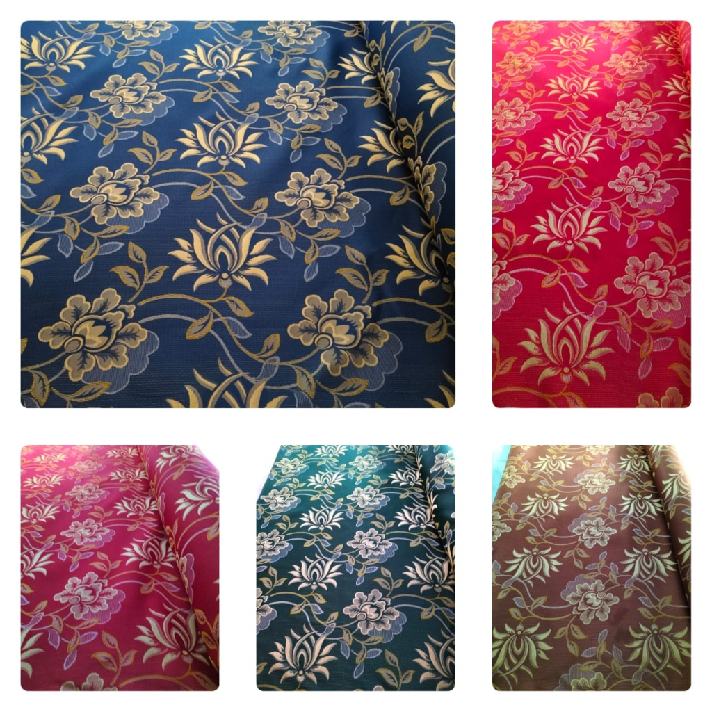 Jual Kain Sofa Motif Bunga Minimalis // Baahan Kain kursi sofa meteran ...