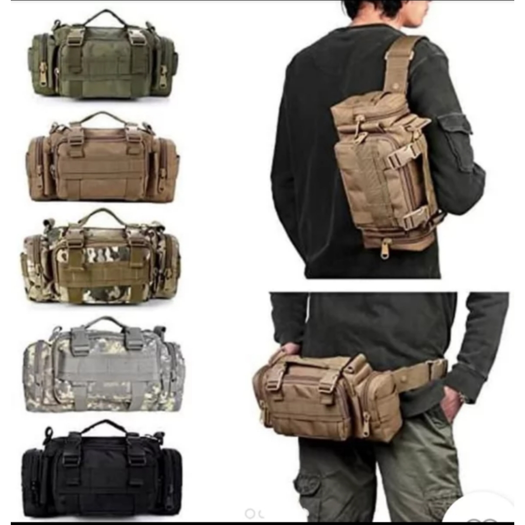Jual Tas sepeda gunung tas slempang tactical side bag punggung pinggang ...