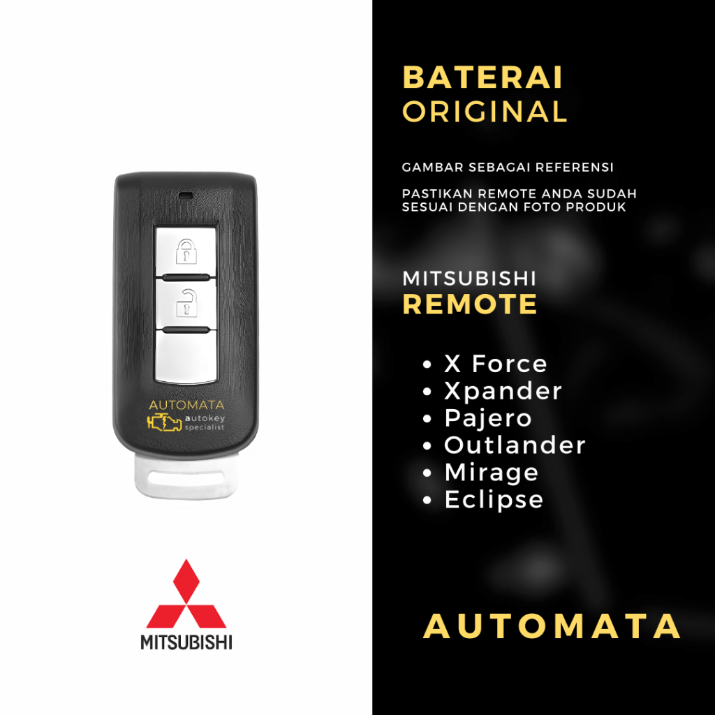 Jual Baterai Remote Mitsubishi Pajero Sport 2018 Original Panasonic | Shopee Indonesia
