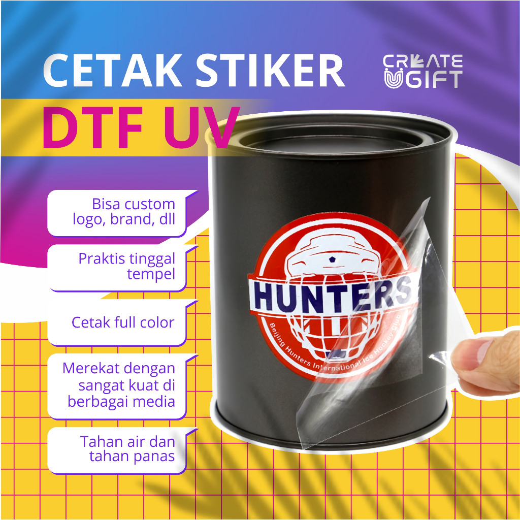 Jual CETAK STICKER CUSTOM PRINT UV DTF | Shopee Indonesia