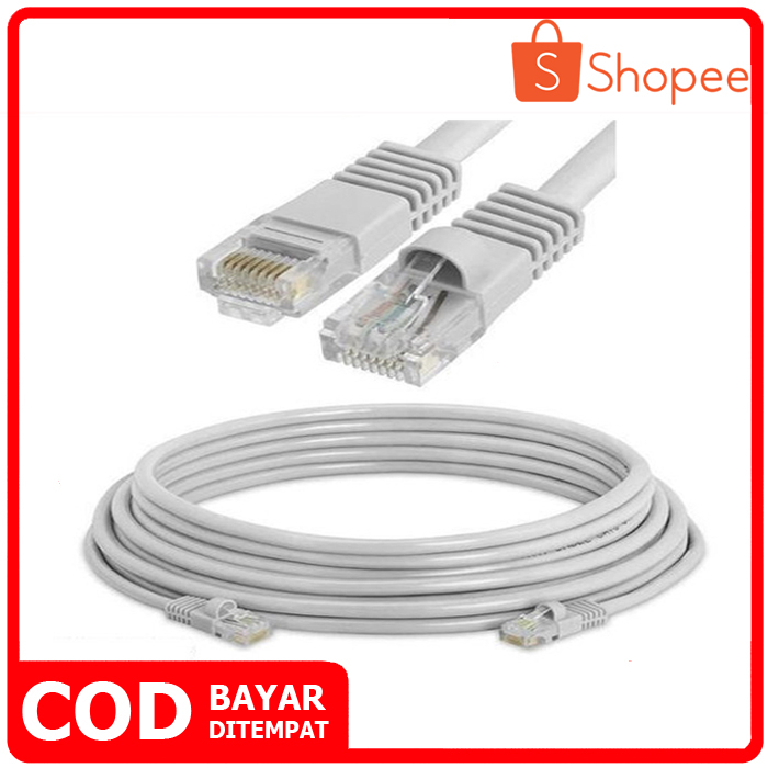 Jual Kabel LAN RJ45 UTP Ethernet 3M 15M 20M | Shopee Indonesia