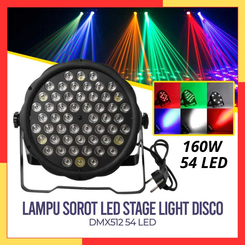 Jual Lampu Sorot Tembak LED Spotlight Stage RGB DMX512 Warna Warni ...